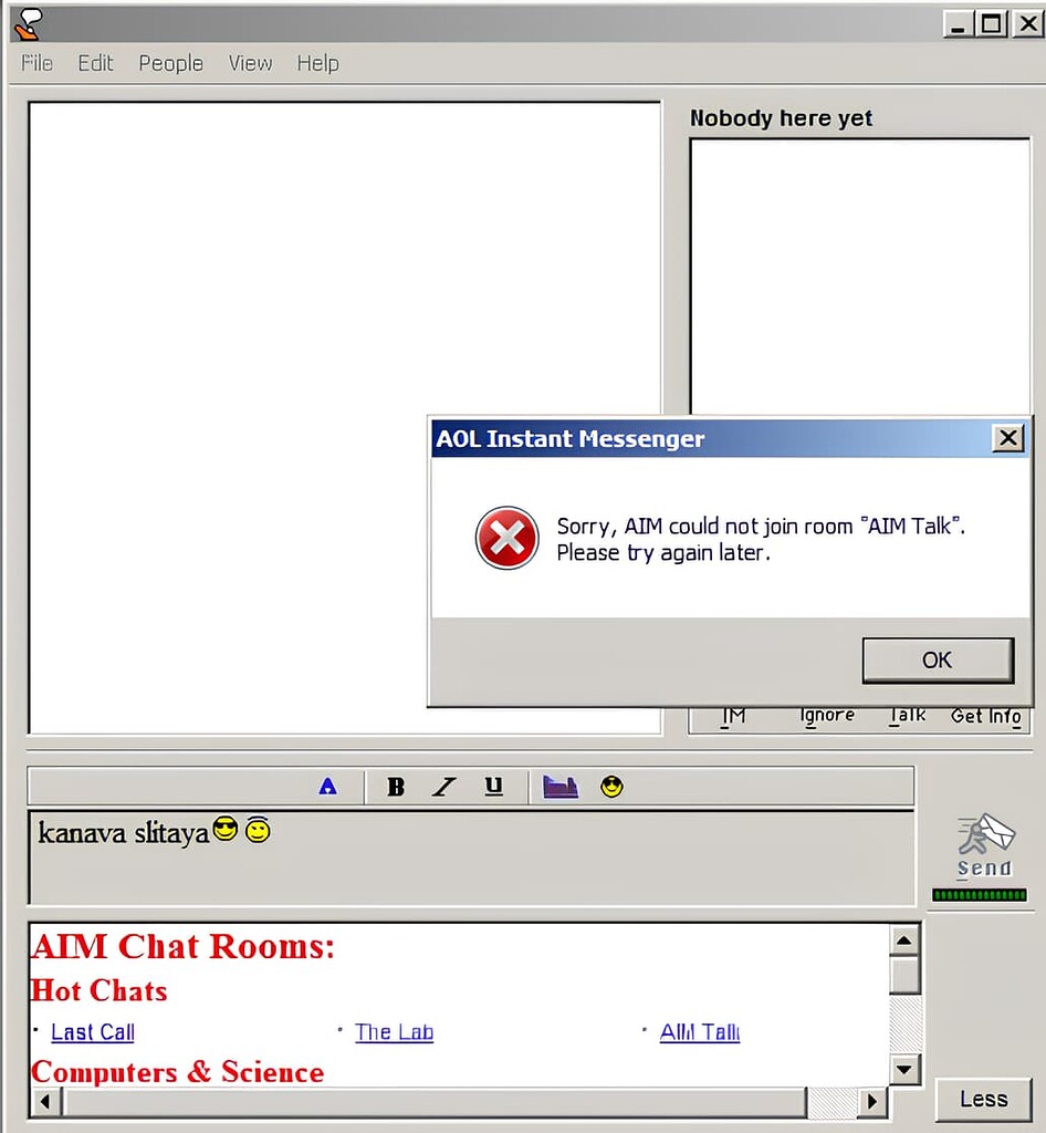 IM, chats and buddy info doesnt work - AOL Instant Messenger - MessengerGeek