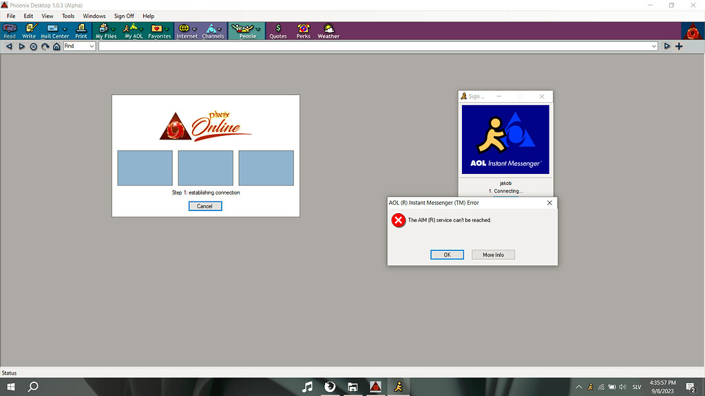 Phoenix servers not working, AIM cant connect - AOL Instant Messenger ...